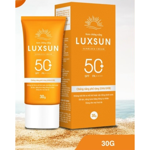 Kem chống nắng giúp bảo vệ da khỏi tia UVB & UVA - LUXSUN 50+ (Tuýp 30g ...