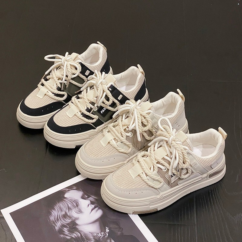 Giày thời trang nữ mẫu giày thể thao sneaker nữ chất liệu da pu đế cao ...