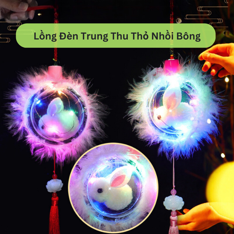 Lồng Đèn Con Thỏ, Đèn Lồng Trung Thu Gỗ Tô Màu Cực Dễ Thương, Có Đèn ...