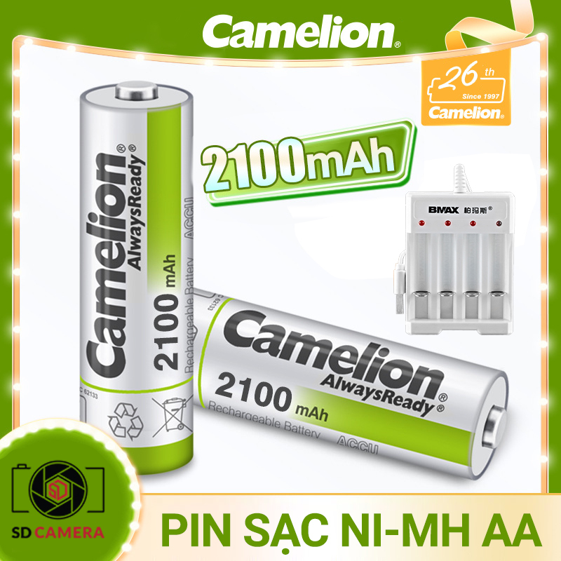 PIN Sạc Camelion AA 4 viên 2100 mAh - 1500 lần sạc bền bỉ | Shopee Việt Nam