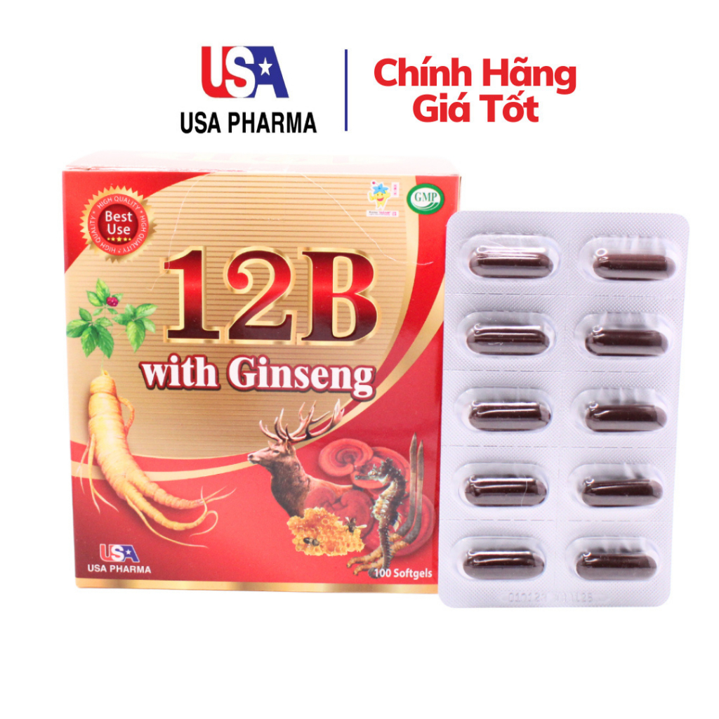 Viên uống bổ sung vitamin và nhân sâm 12B WITH GINSENG giúp ăn ngon ...