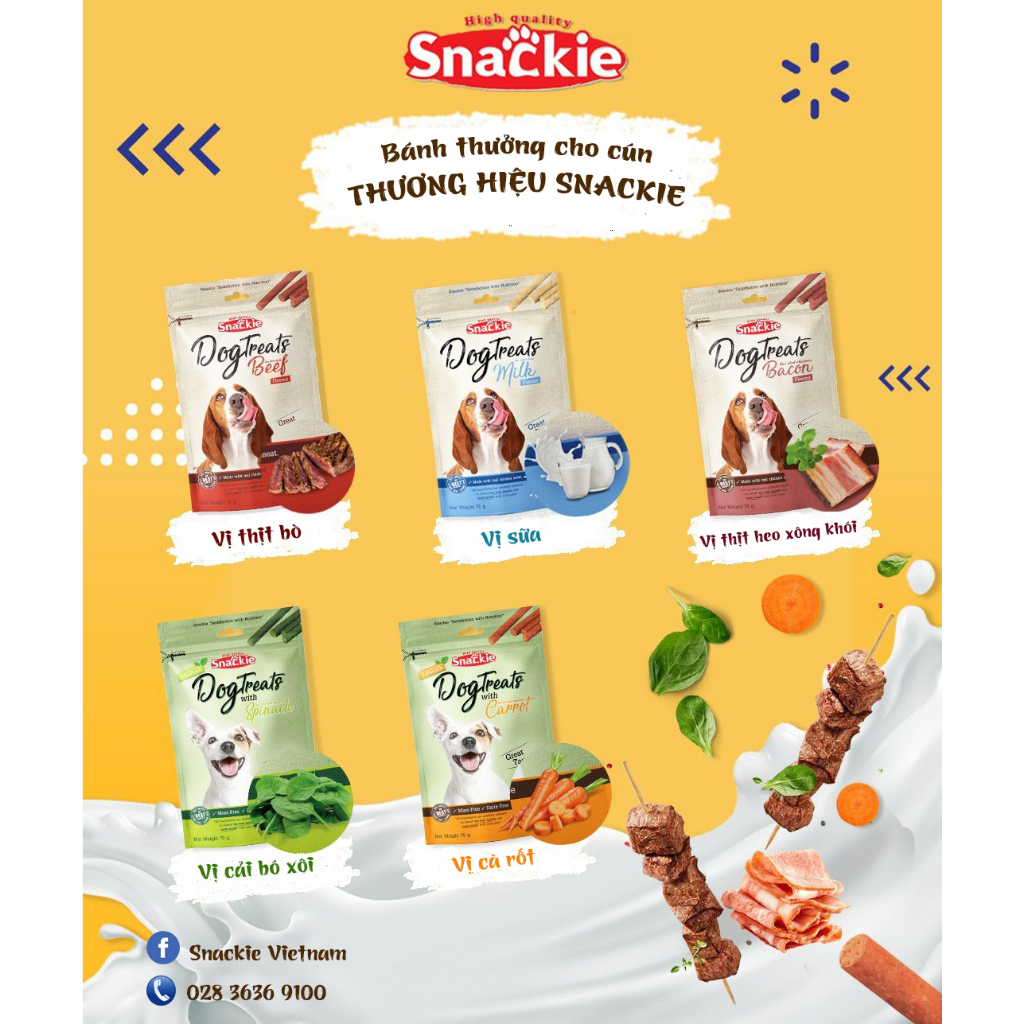 Snackie Thức ăn cho chó nhiều vị gói 70g | Shopee Việt Nam