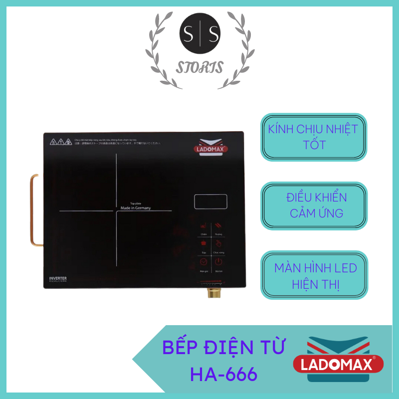 [Chính hãng] Bếp hồng ngoại cao cấp Ladomax HA-666 công suất 2000W-2200W mặt kiếng cường lực ...