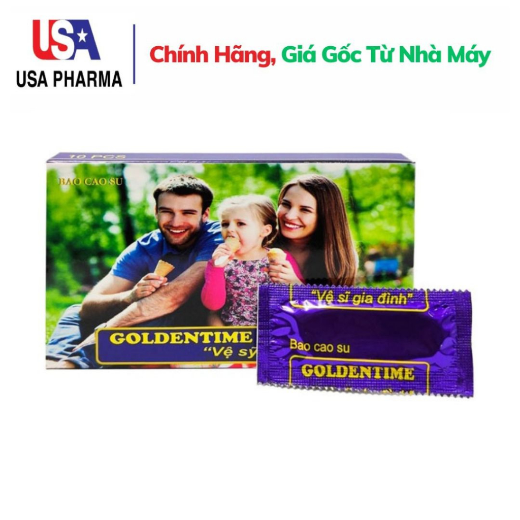 Bao cao su Goldentime trơn phôi dẹt – Hộp 10 Cái | Shopee Việt Nam