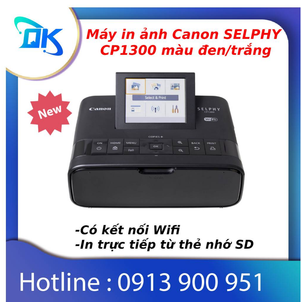 Máy in ảnh Canon SELPHY CP1300 - Hàng Chính Hãng | Shopee Việt Nam