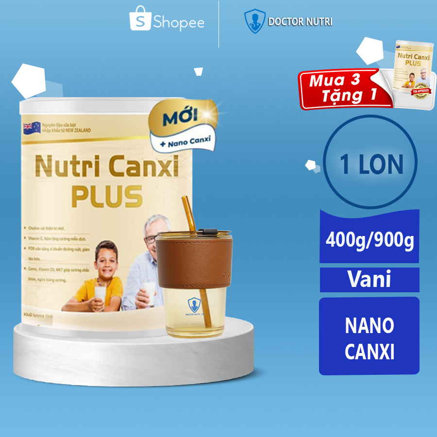 Sữa canxi cho người già trẻ em DOCTOR NUTRI bổ sung dinh dưỡng hỗ trợ xương khớp, giảm táo bón ...