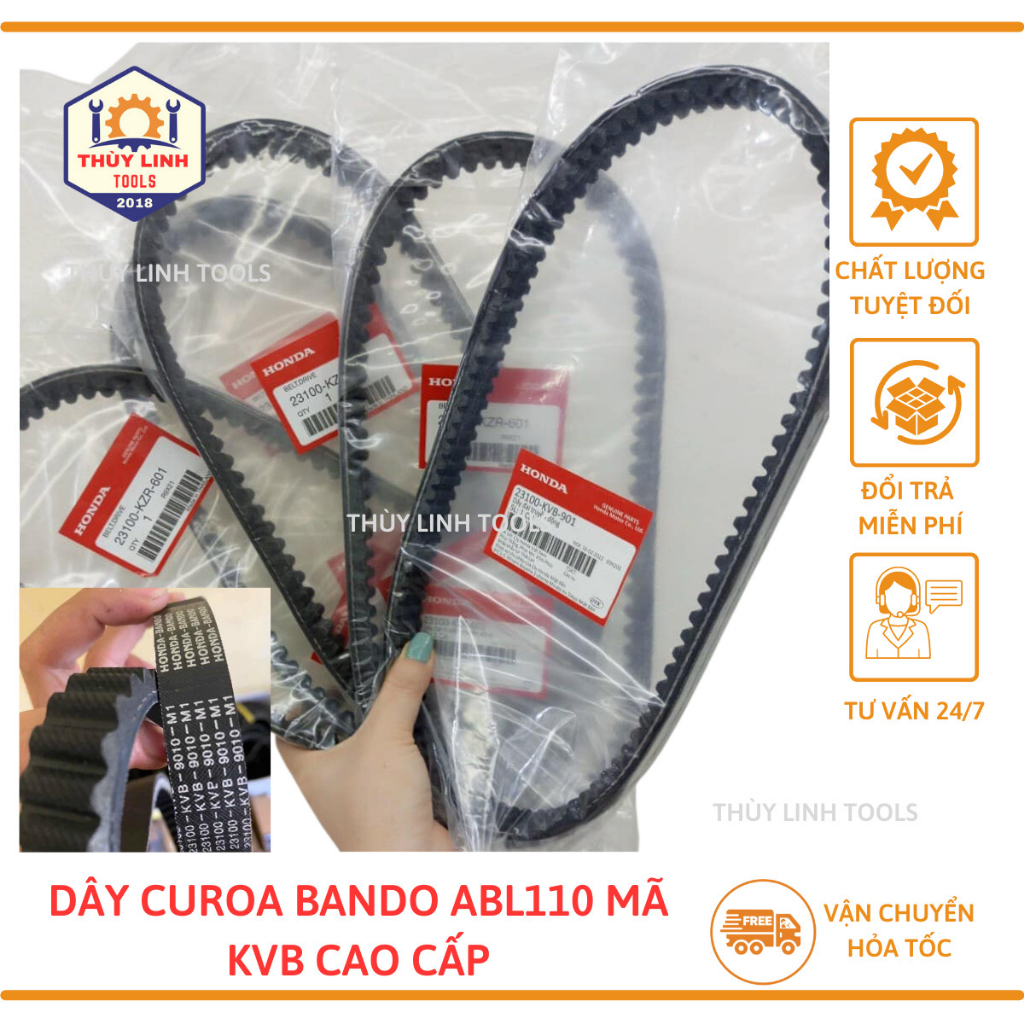 Dây curoa Abl110, dây đai chuyển động Abl110 mã KVB BANDO THÙY LINH ...