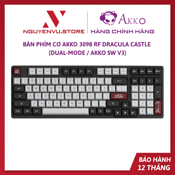 Bàn phím cơ AKKO 3098 RF Dracula Castle (Dual-mode / AKKO sw v3) - Hàng ...