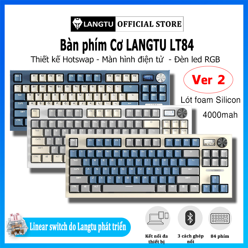 Bàn Phím Cơ Bluetooth Hotswap Langtu LT84 [Pro Ver 2 - Thường] Phụ Kiện ...