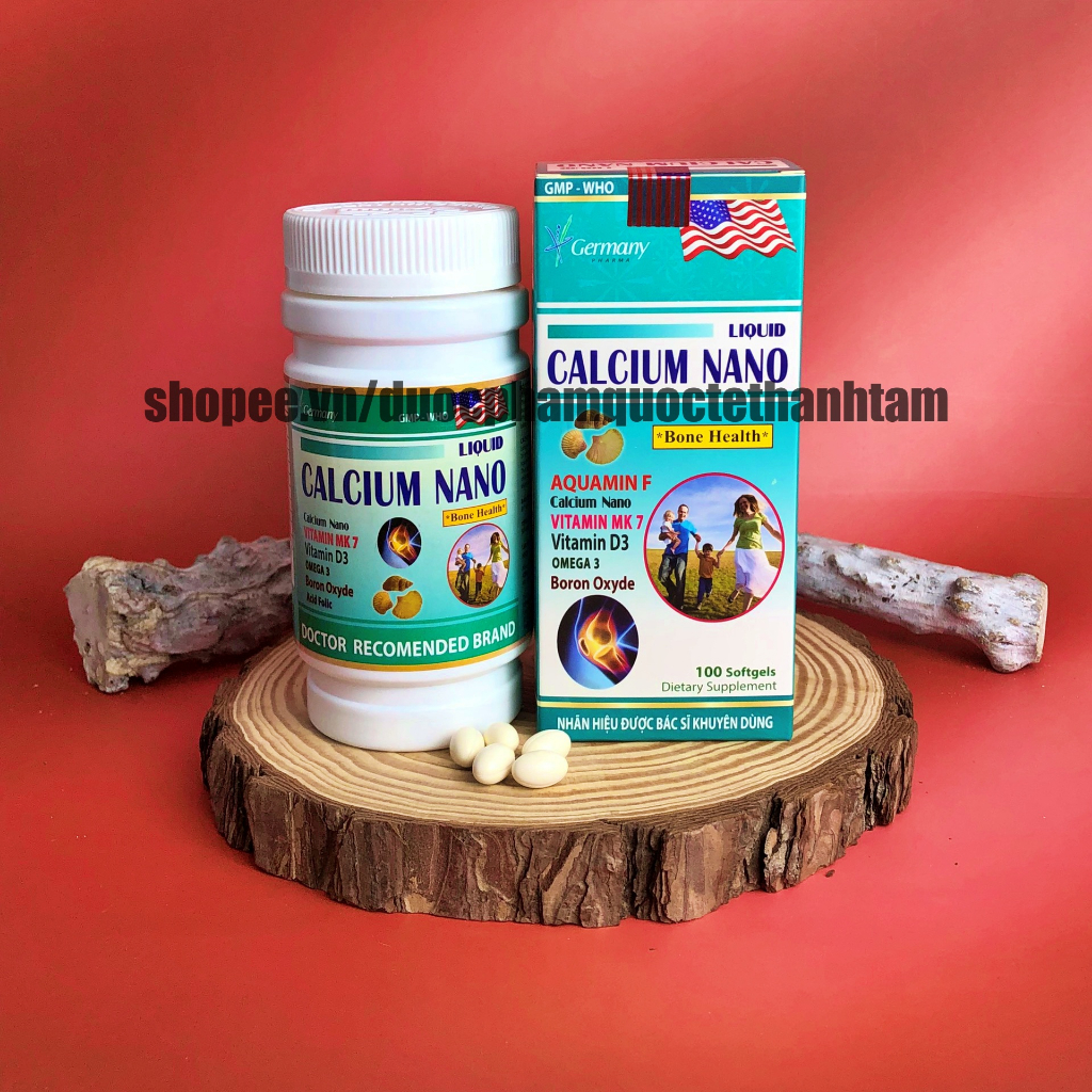 Viên uống CALCIUM NANO LIQUID bổ sung canxi, vitamin và các khoáng chất ...
