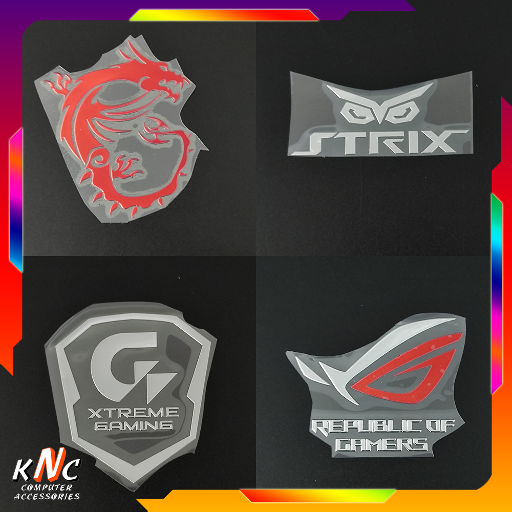 Tem Sticker Dán Trang Trí Hình Họa Tiết Logo Gaming ROG GiGaByTe MSI ...
