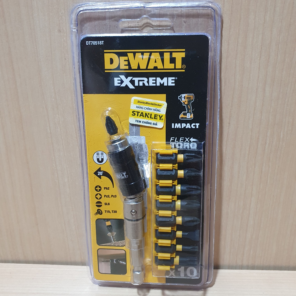 Bộ mũi vít đầu xoắn 10 chi tiết DeWalt DT70518T-QZ | Shopee Việt Nam
