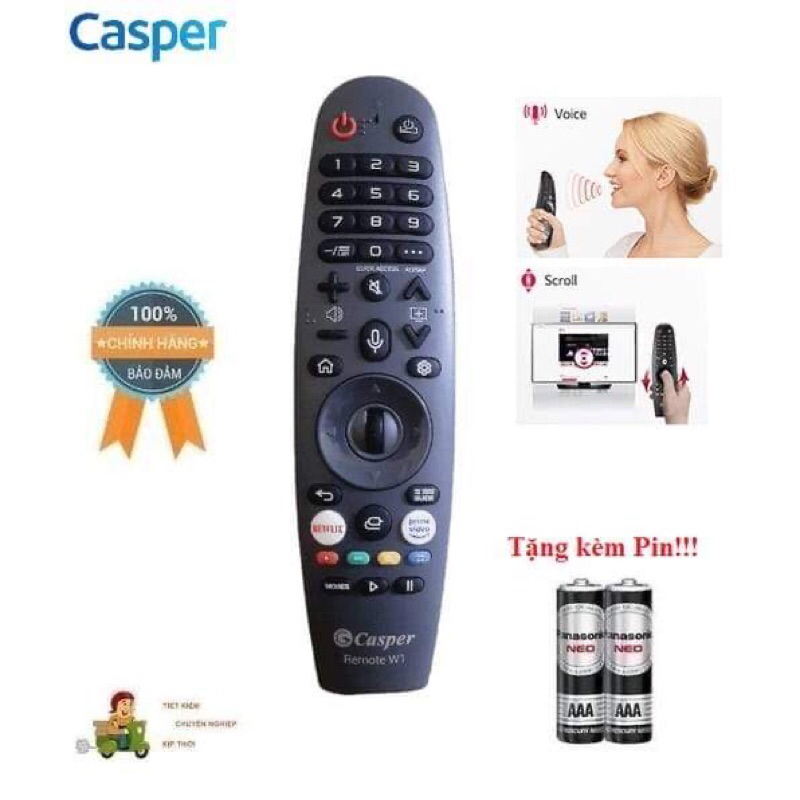 Remote W1 tivi Casper-khiển giọng nói,chuột bay chính hãng | Shopee ...