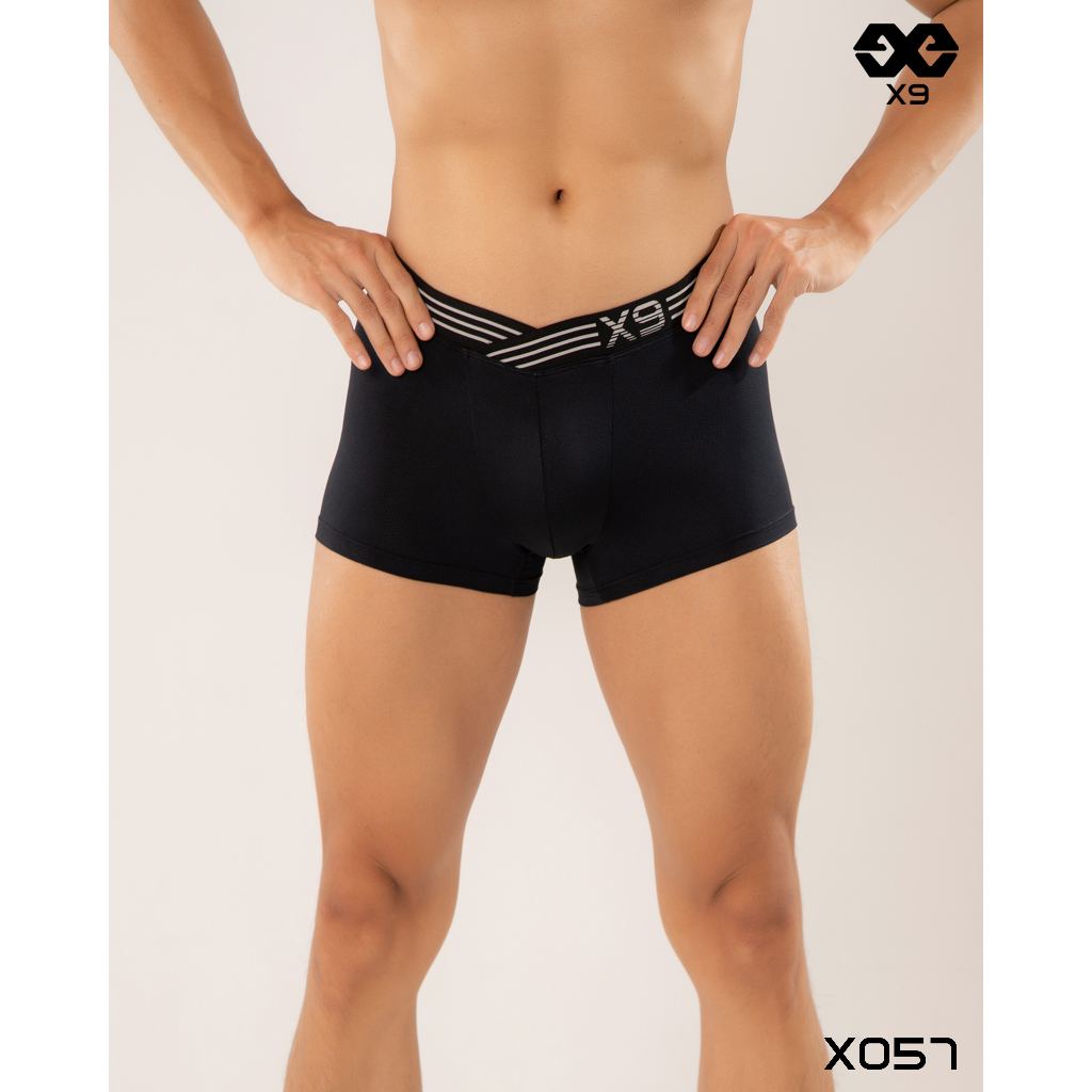 Quần Lót Boxer Đai Xéo Nam Bản Lưng Cao To 4cm Siêu Thoáng Khí - X9 Sportswear - X057 | Shopee ...