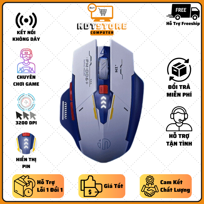 Chuột không dây INPHIC M6P ROBOT kết nối bằng chip USB 2.4GHz thiết kế ...