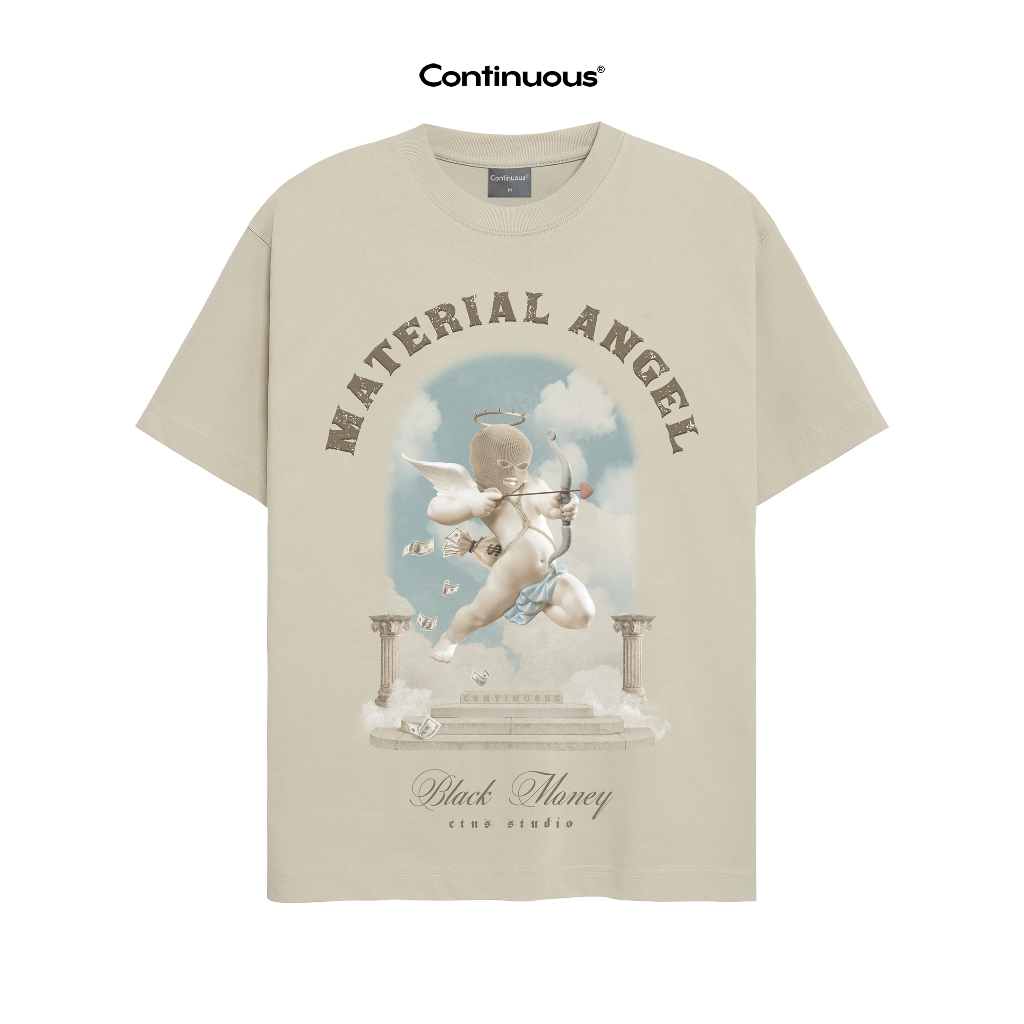 Áo thun Continuous - CTNS - MATERIAL ANGEL/ Beige | Shopee Việt Nam