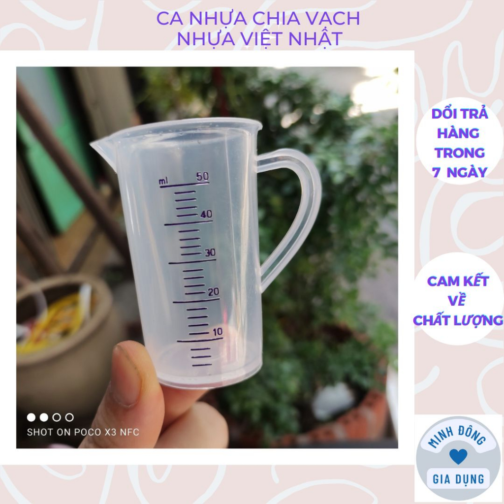 Ca nhựa 50ml có chia vạch định lượng dùng trong pha chế, làm bánh, nấu ăn | Shopee Việt Nam