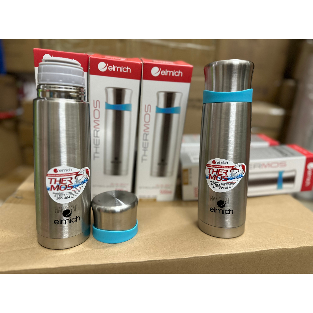 Bình giữ nhiệt EL-6386 Elmich 500ml, vỏ và lõi bình đều là inox, giữ nóng lên tới 12 giờ ...