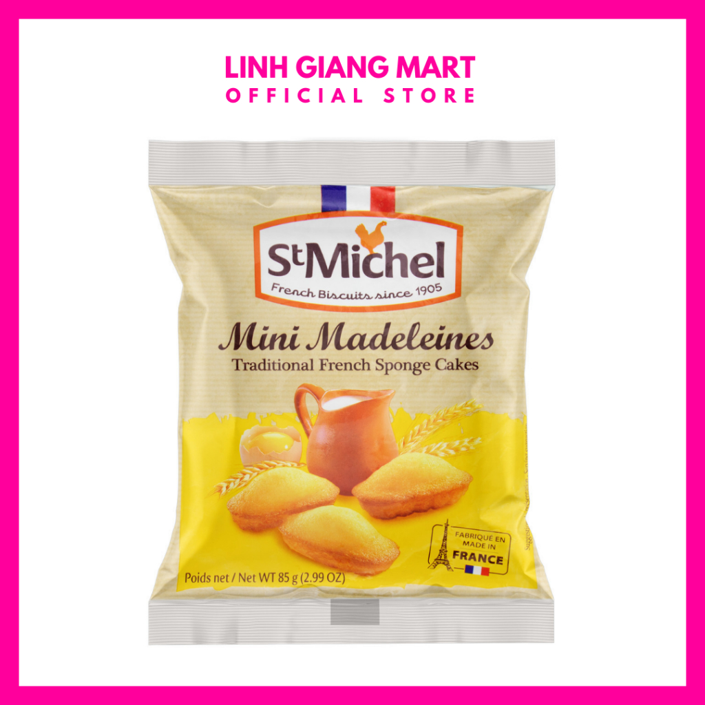 St Michel Mini Madeleines - Bánh Bông Lan Nhỏ Vị Truyền Thống Chuẩn Pháp - Gói 85g | Shopee Việt Nam