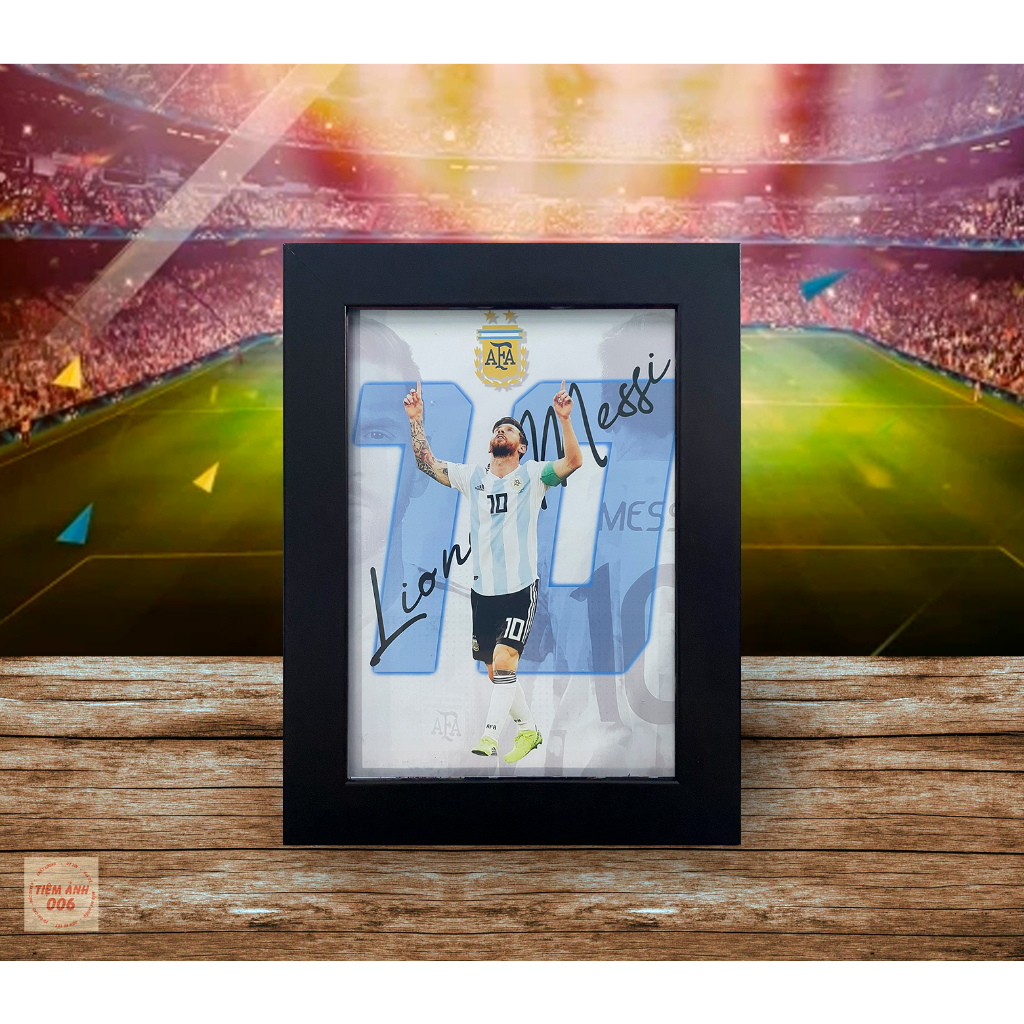 Khung tranh poster Messi để bàn hoặc treo tường | Shopee Việt Nam