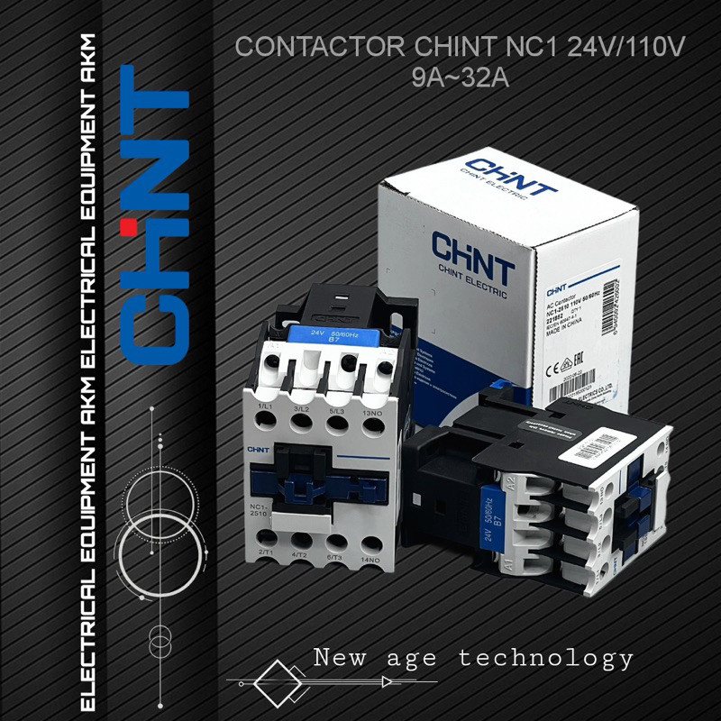 NC1 -CONTACTOR CHINT KHỞI ĐỘNG TỪ CHINT NC1 -ĐIỆN ÁP -110VAC-24VAC ...