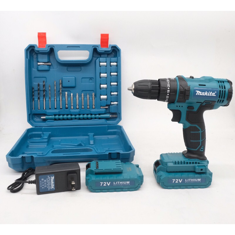 Máy khoan pin Makita 72V 3 chức năng, 100% lõi đồng, Tặng bộ phụ kiện 24 chi tiết | Shopee Việt Nam