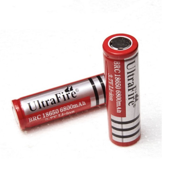 Pin Sạc 18650 Màu Đỏ Li-Ion 3.7v UltraFire dung lượng cao-6800mah ...