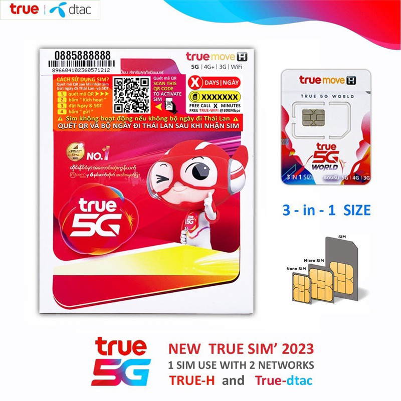 sim thái lan, sim du lịch thái lan 5G/ 7 ngày/ không giới hạn dung lượng / Tặng 600THB mã giảm ...