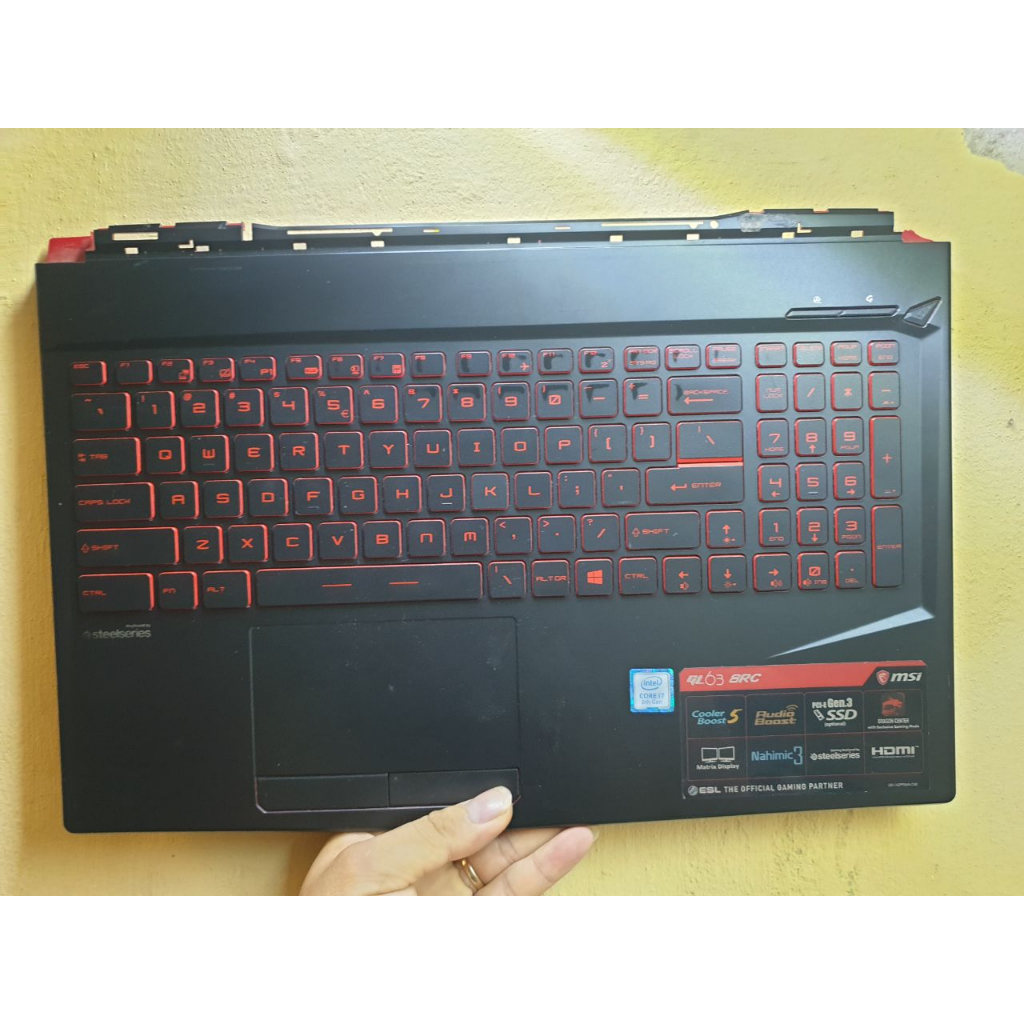 Bàn Phím MSI GS70 GS60 GT72 GT62 LED ĐỎ V143422KK1 UI (Liền Vỏ - Vỏ bị ...