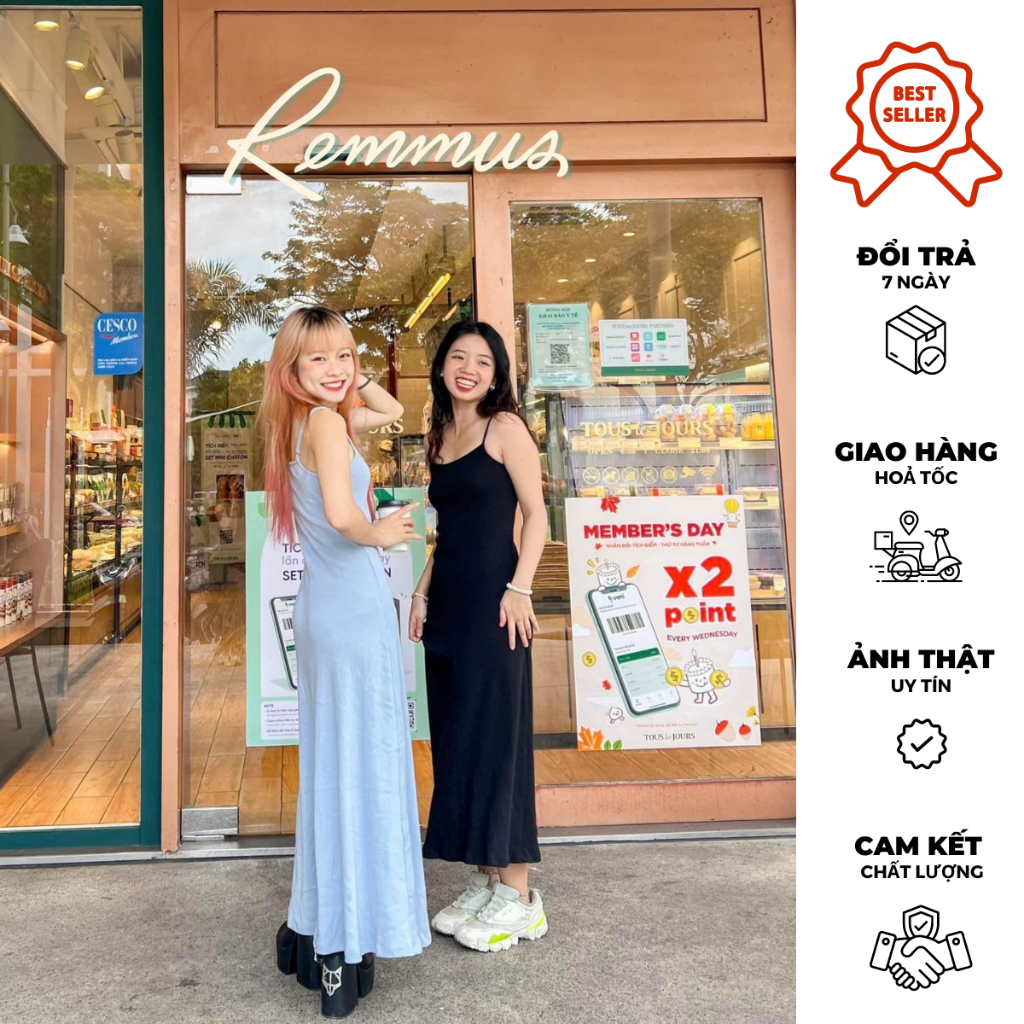 Camila Dress - Đầm dây thun maxi dài Remmus cho nữ | Shopee Việt Nam