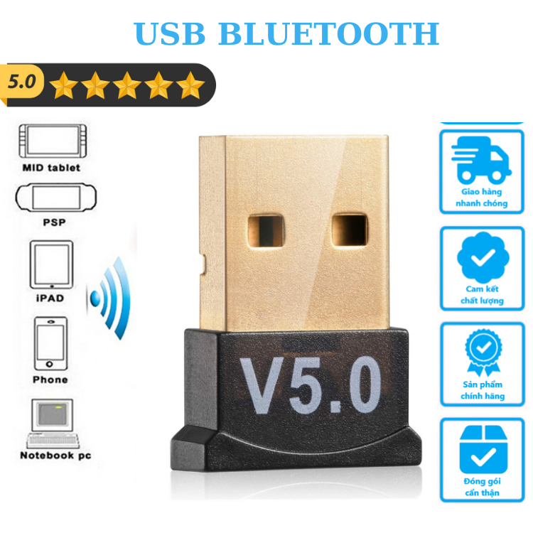USB Bluetooth 5.0 Dùng Cho Máy Tính Laptop, PC | Shopee Việt Nam