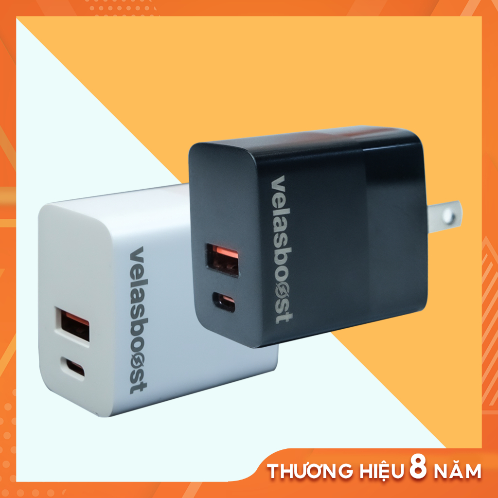 Củ Sạc Nhanh 30W Velasboost, 2 Cổng USB, Type-C, Bảo Hành 12 Tháng Lỗi ...