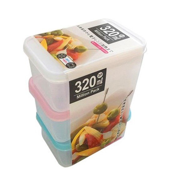 Set 3 hộp nhựa Yamada Milion Pack 320ml | Shopee Việt Nam