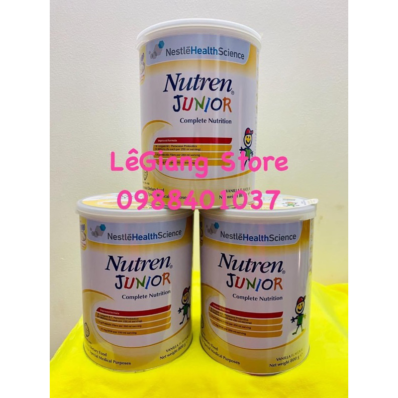 NUTREN JUNIOR 800gr(date 03/2026)(Dành cho bé chậm tăng cân thấp còi ...