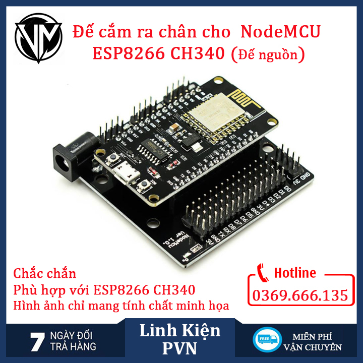 Đế Ra Chân Cho kit ESP8266 NodeMCU Lua V3 CH340 (Đế nguồn) | Shopee Việt Nam