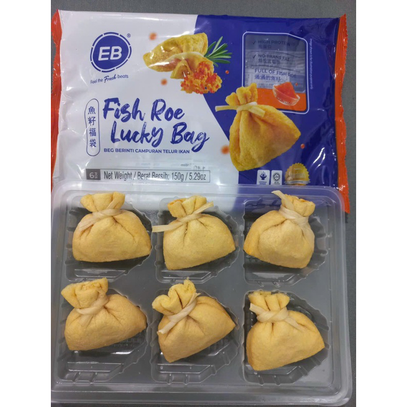 Viên thả lẩu túi tiền may mắn trứng cá Fish Roe Lucky Bag EB Malaysia ...