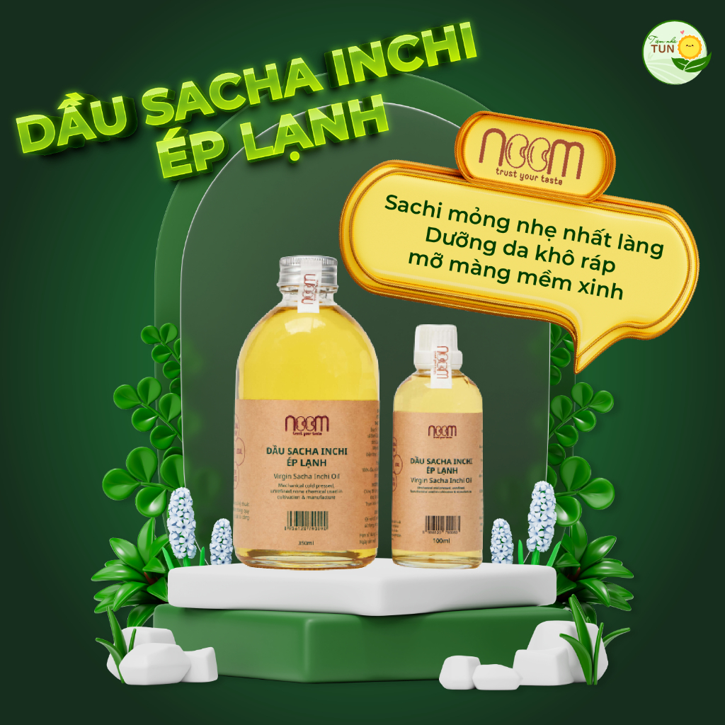 [TẶNG VÒI XỊT] Dầu sacha inchi ép lạnh Noom chai 100ml (Virgin Sacha ...