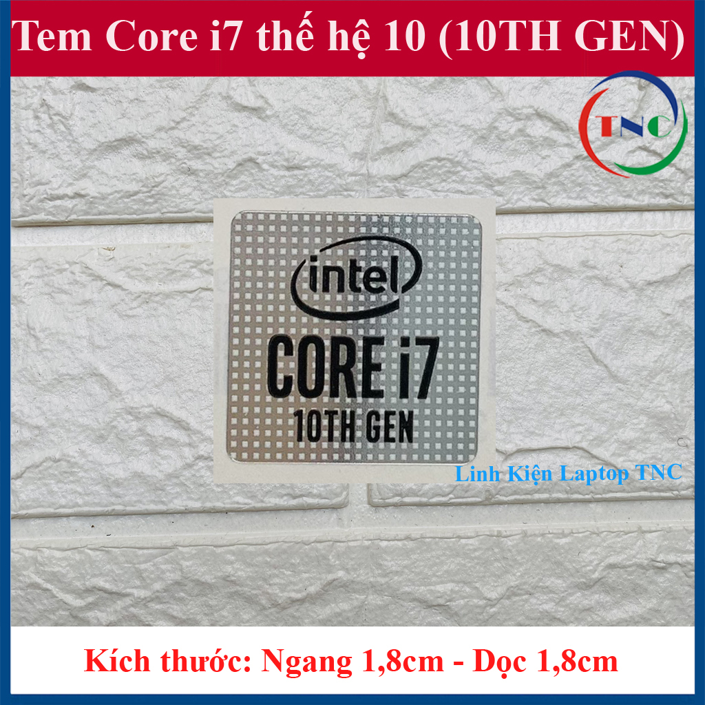 [STICKER] CORE i7 Tem dán tổng hợp nhiều thế hệ CPU trang trí Laptop ...