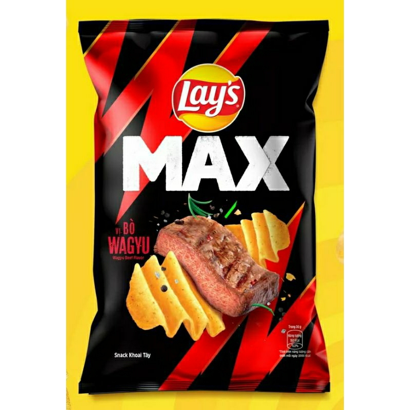 Combo 10 gói snack Lays max vị bò wagyu ( gói 42g x 10 gói ) | Shopee Việt Nam