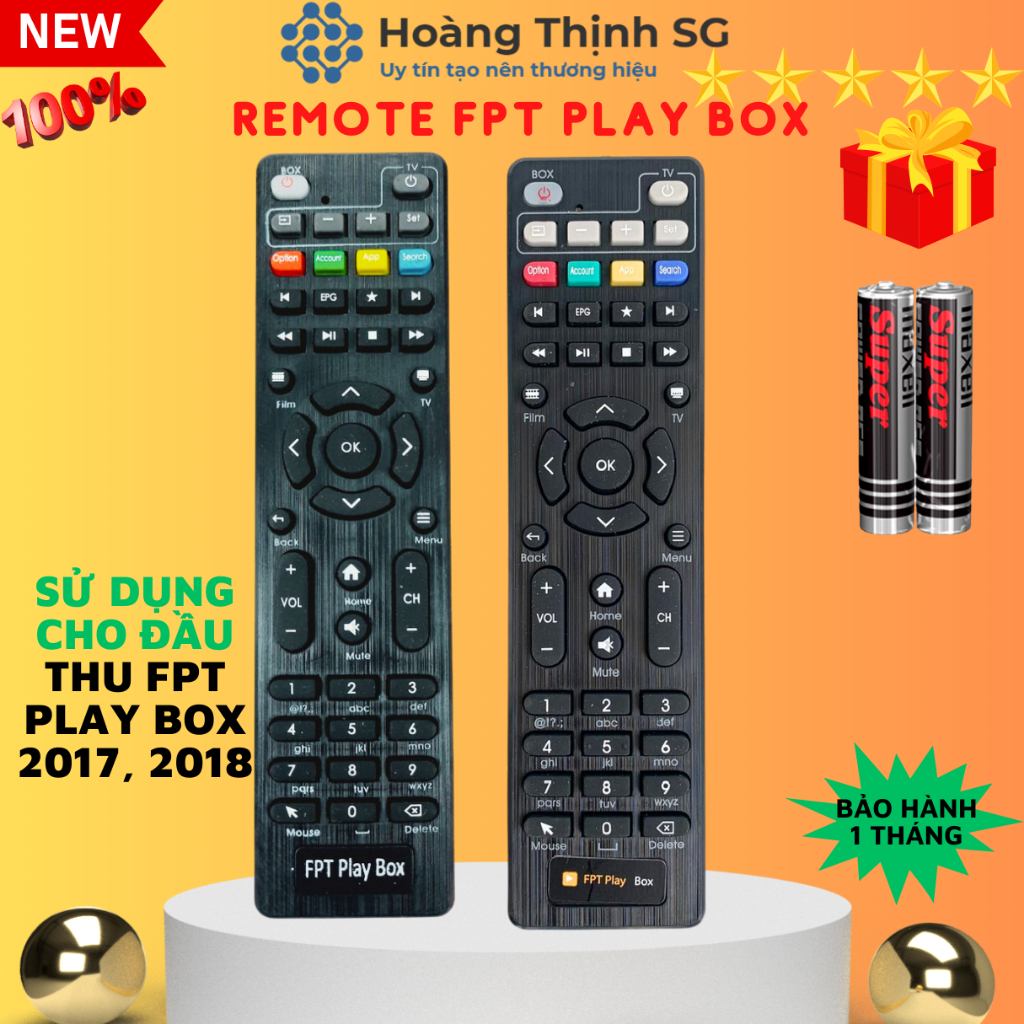 Remote điều khiển FPT Play Box, điều khiển đầu thu FPT Play Box 2017 ...