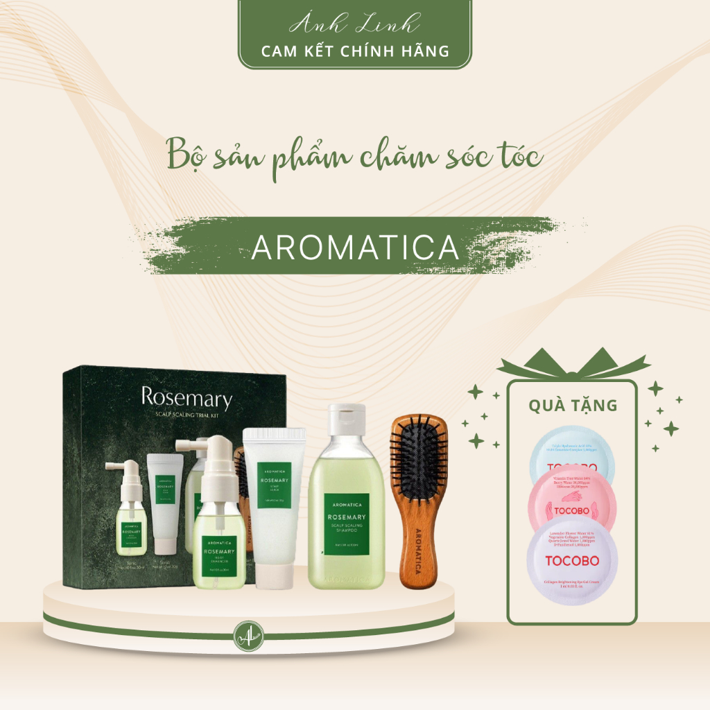 Bộ sản phẩm chăm sóc tóc Aromatica Rosemary Scalp Scaling Trial Kit ...