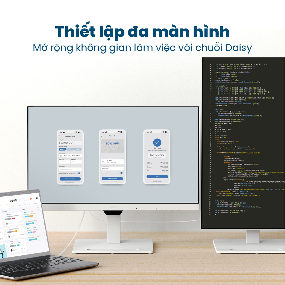 BenQ GW2790QT_Màn hình máy tính bảo vệ mắt công thái học chế độ coding 27 inch 2K QHD USB-C ...