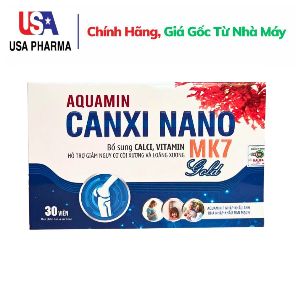 Aquamin Canxi Nano Mk7 Gold BỔ SUNG CANXI, Chống Còi Xương, Loãng Xương - Hộp 30 Viên | Shopee ...