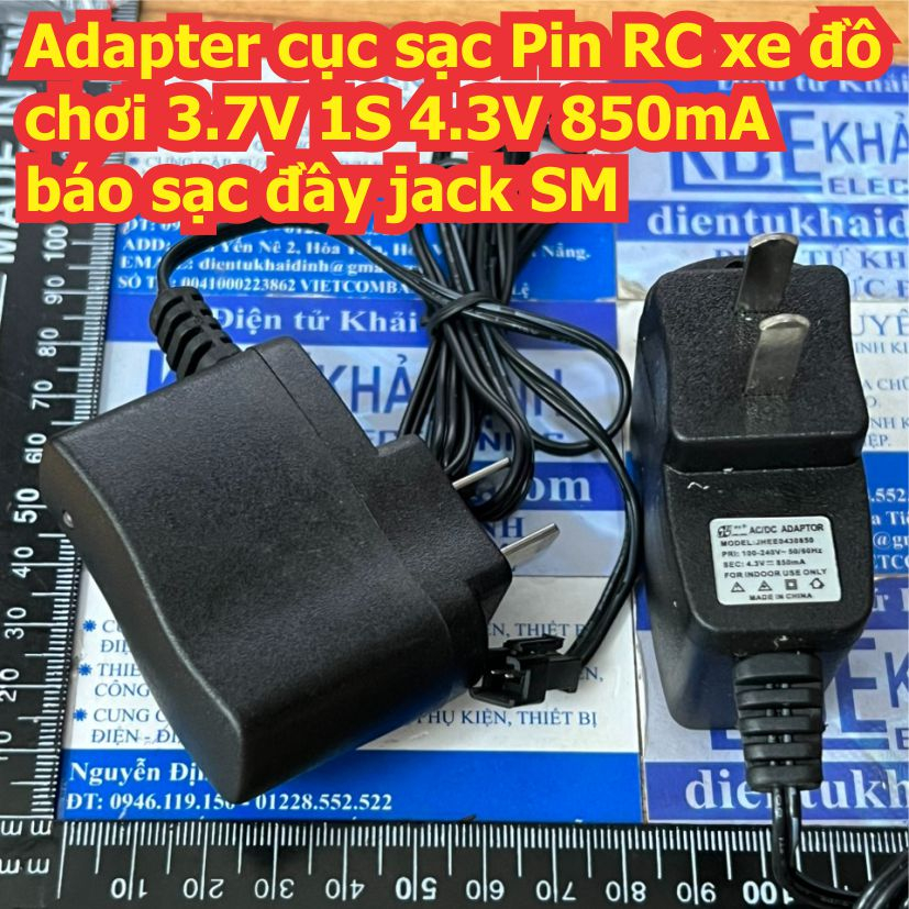 Adapter cục sạc Pin RC xe đồ chơi 3.7V 1S 4.3V 500mA / 850mA báo sạc ...