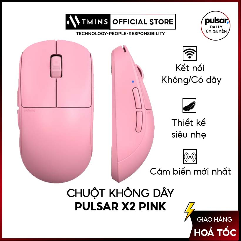 Chuột không dây siêu nhẹ Pulsar X2 Pink | Shopee Việt Nam