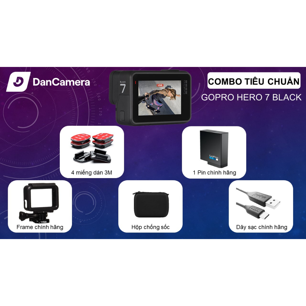 [Mã 77ELHA100K giảm 8% đơn 800K] Máy Quay GoPro hero 7 black/silver ...