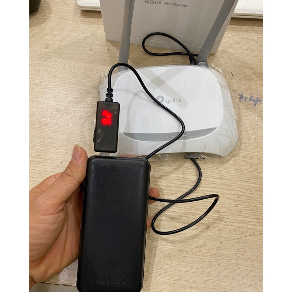 Cáp chuyển đổi điện áp 5v sang 12v-1,5A có công tắc, màn led (dùng cho ...