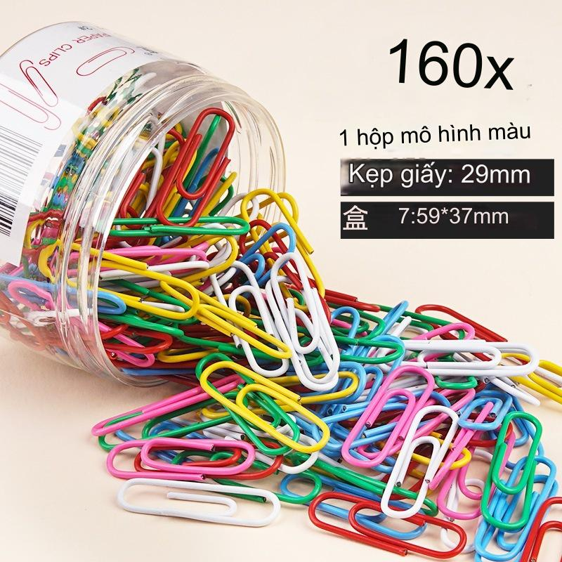 Hộp 160 Ghim giấy nhiều màu tiện dụng Set Ghim kẹp giấy đa năng màu sắc ...