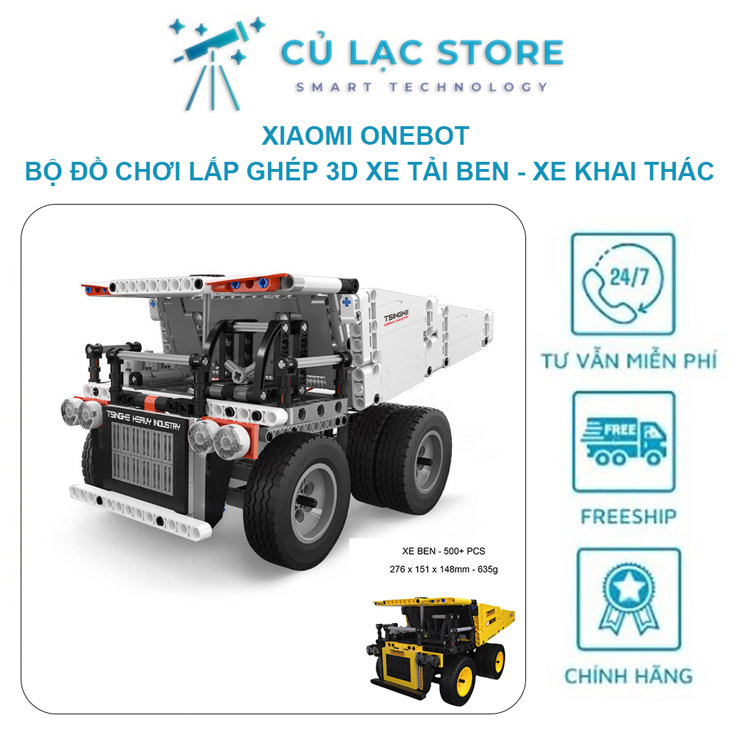 [Xiaomi Onebot] Bộ đồ chơi xếp hình lắp ráp xe tải ben, hướng dẫn lắp ...
