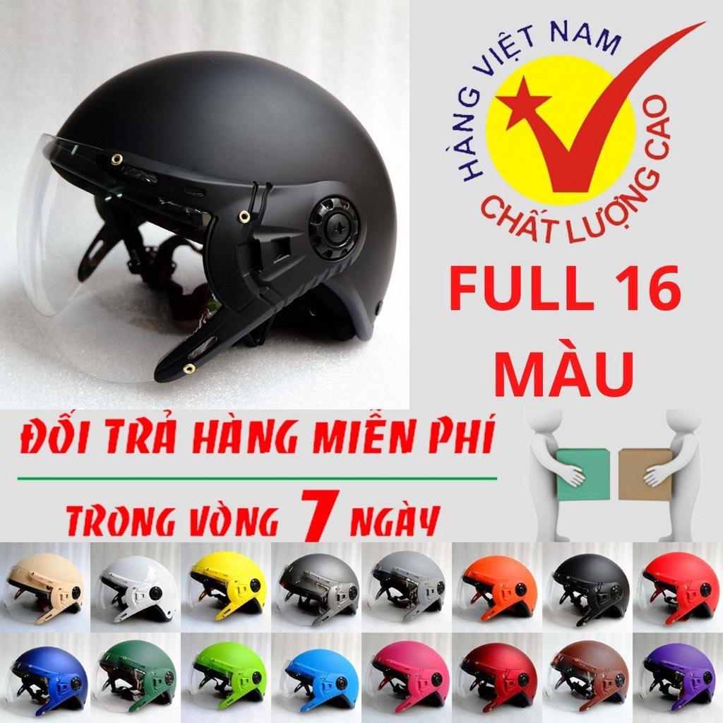 Mũ Bảo Hiểm Nón Bảo Hiểm Nửa Đầu Hali Kính Càng Nhiều Màu Lựa Chọn Nam ...